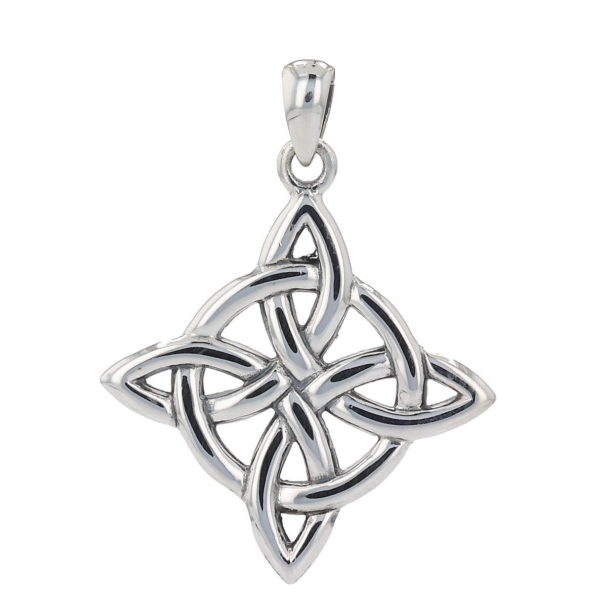 Jewelry Trends Sterling Silver Celtic Good Luck Knot Pendant