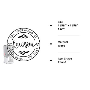 Custom Address Stamp Self-Inking Monogram Address Stamp Personalized Address Stamp 10+ Designs! (Round 6)