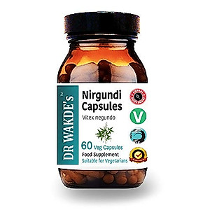 DR WAKDE'S Nirgundi Capsules (Vitex negundo, 60 Veg Caps, Plant-Based Supplement, Ayurvedic Herb, All Natural, Vegan)