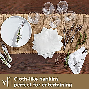 Vanity Fair Entertain Paper Napkins, 40 Count, Disposable Napkins Made For Entertaining And Events