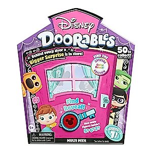 Disney Doorables Peek Series 7 Featuring Special Edition Color Reveal Characters, Includes 5, 6, or 7 Collectible Mini Figures, Styles May Vary, Kids Toys for Ages 5 Up,Multi-color