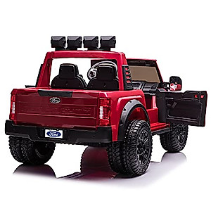 Moderno Kids Ford F450 2 (Two) Seater 24V Power Children Ride-On Car Truck with R/C Parental Remote Control + EVA Foam Rubber Wheels + Leather Seat + Bluetooth MP3 FM Radio Music Player + LED Lights