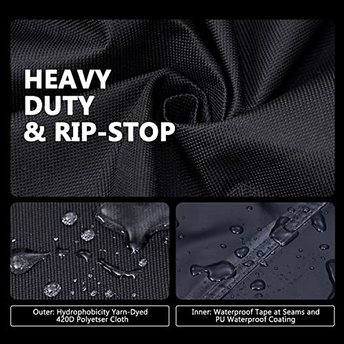 Grills Covers Waterproof Outdoor Fit for Blackstone 17 Inch 22 Inch Griddles Covers with Hood and Stand,Dustproof Tearproof Fadeless BBQ Gas Cover,Windproof Buckle Straps,Storage Bag