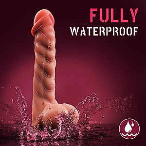 Realistic Dildos Sex Toys for Women - 9.6" Fantasy Silicone Dildo with Strong Suction Cup for Hand-Free Play Soft Penis Practice Oral Sex ，G-Spot Anal Stimulation Adult Toys for Men Gay & Couple