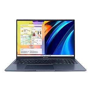 ASUS Newest M1603QA VivoBook Thin and Light Laptop 16" WUXGA 1920x1200 8-Core AMD Ryzen 7 5800HS Radeon Graphics 16GB DDR4 512GB NVMe SSD USB-C HDMI Wi-Fi 6 Windows 10 Home w/RATZK 32GB USB