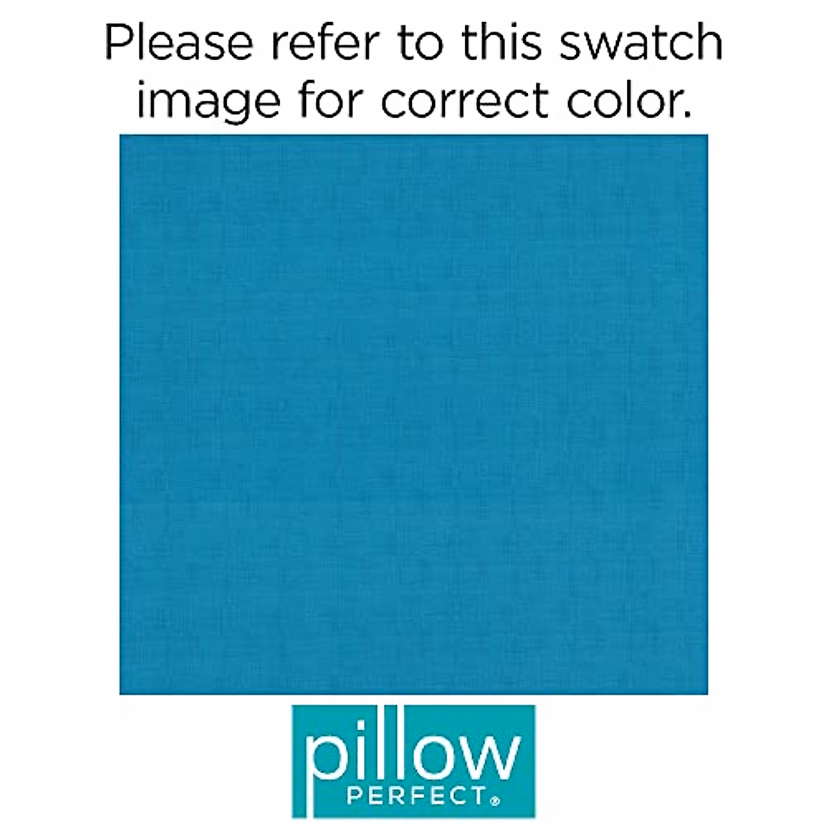 Pillow Perfect Monti Chino Solid Indoor/Outdoor Throw Pillow Plush Fill, Weather and Fade Resistant, Throw - 18.5" x 18.5", Blue, 2 Count