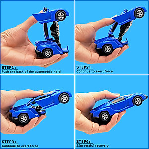 Toy Cars for 2-7 Year Old Boys, Transforming Toys Cars for 3 Year Old Boys and Toddlers, Robot Cars Toys for 4 Year Old Boys Birthday Gifts for 2 3 4 5 6 7 Years Kids Girl Boys