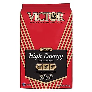 Victor Super Premium Dog Food – High Energy Dry Dog Food for Active Dogs – Gluten Free Dog Food with Beef and Chicken Meal Proteins for Sporting Dogs – All Breeds and All Life Stages, 40 lb