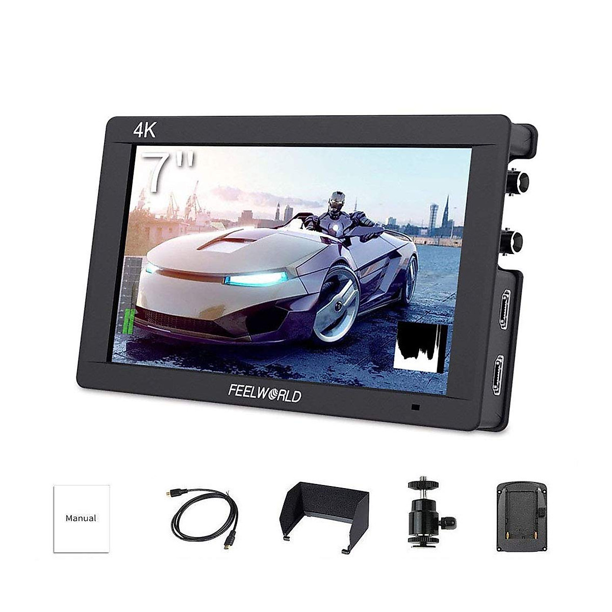 FEELWORLD FW703 7 Inch DSLR On Camera Field Monitor 3G SDI 4K HDMI Input Output Video Assist Peaking Focus IPS Full HD 1920x1200