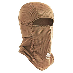 Botack Balaclava Face Mask Sun UV Protection Breathable Full Head Mask for Men Women Skiing Cycling Brown