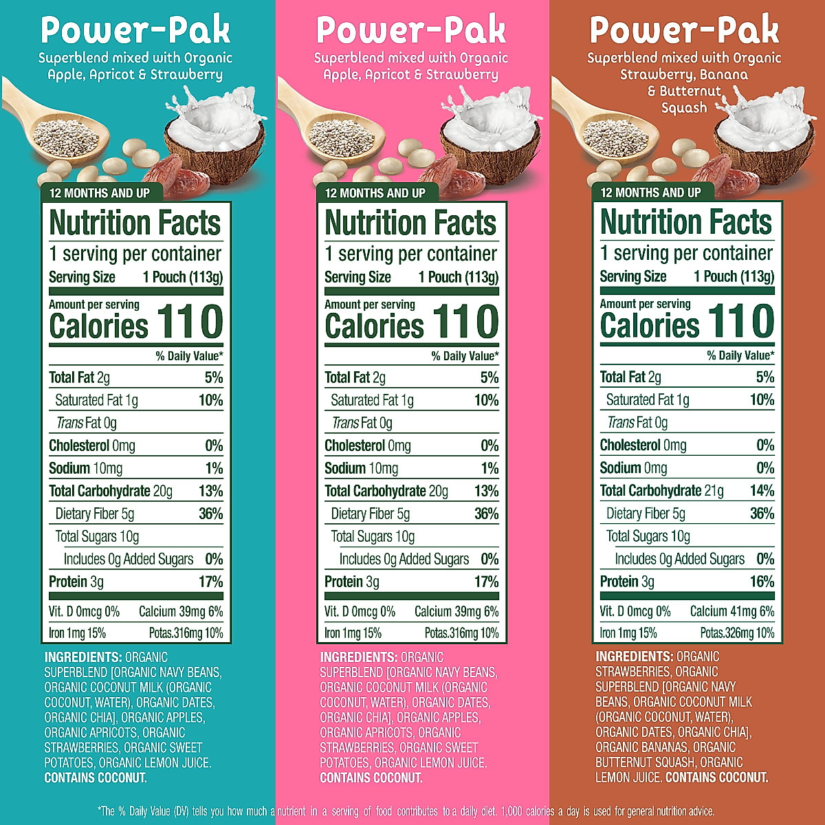 Sprout Organic Baby Food, Stage 4 Toddler Pouches, 9 Flavor Power Pak and Veggie Power Sampler, 4 Oz Purees (Pack of 12)
