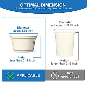 Sophico Yogurt Organizer for Fridge, 4 Capacity Yogurt Sliders for Refrigerator, Yogurt Holder with Adhesive Tapes for 3.75 Inch Yogurt, Greek and Vegan Yogurt (White,2 Pack)