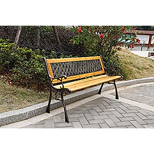 Gardenised Patio Garden Park Yard 49" Outdoor Wooden Bench