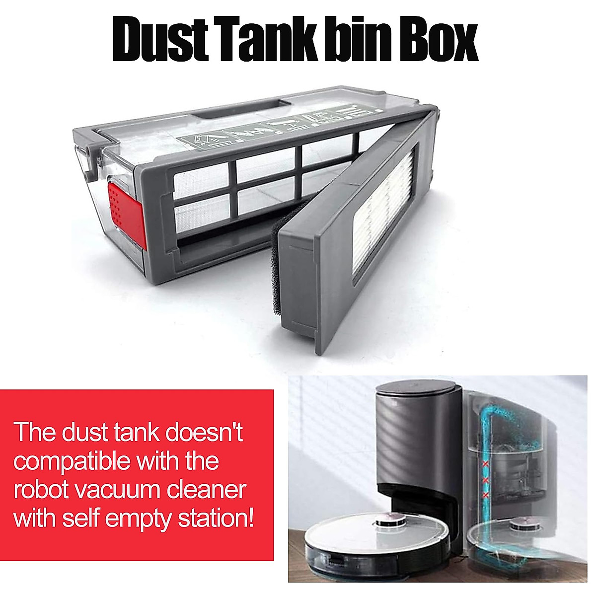 Dust Box Filter for Ecovacs Deebot OZMO 950 Robot Vacuum Cleaner Replacement