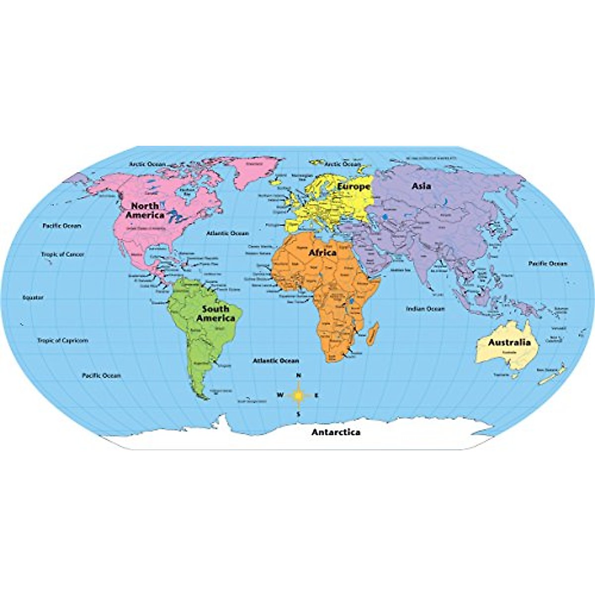 8” x 16” Labeled World Practice Maps, 30 Sheets in a Pack for Social Studies, Geography, Map Activities, Drill and Practice, Current Event Activities, Learning Games and More