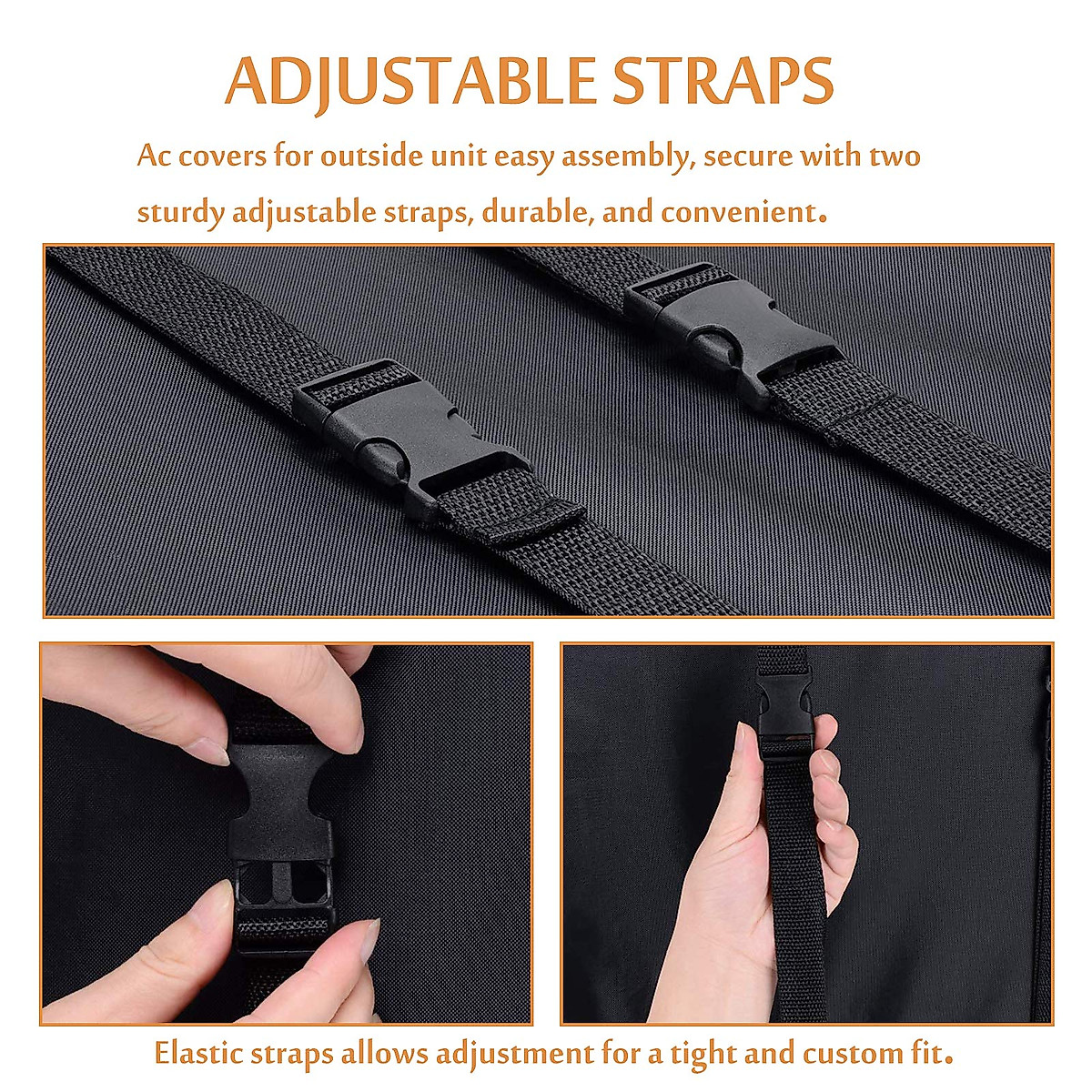 Foozet Window Air Conditioner Cover for Outside Unit, 25"W x 20"D x 17"H inches, Medium, 420D