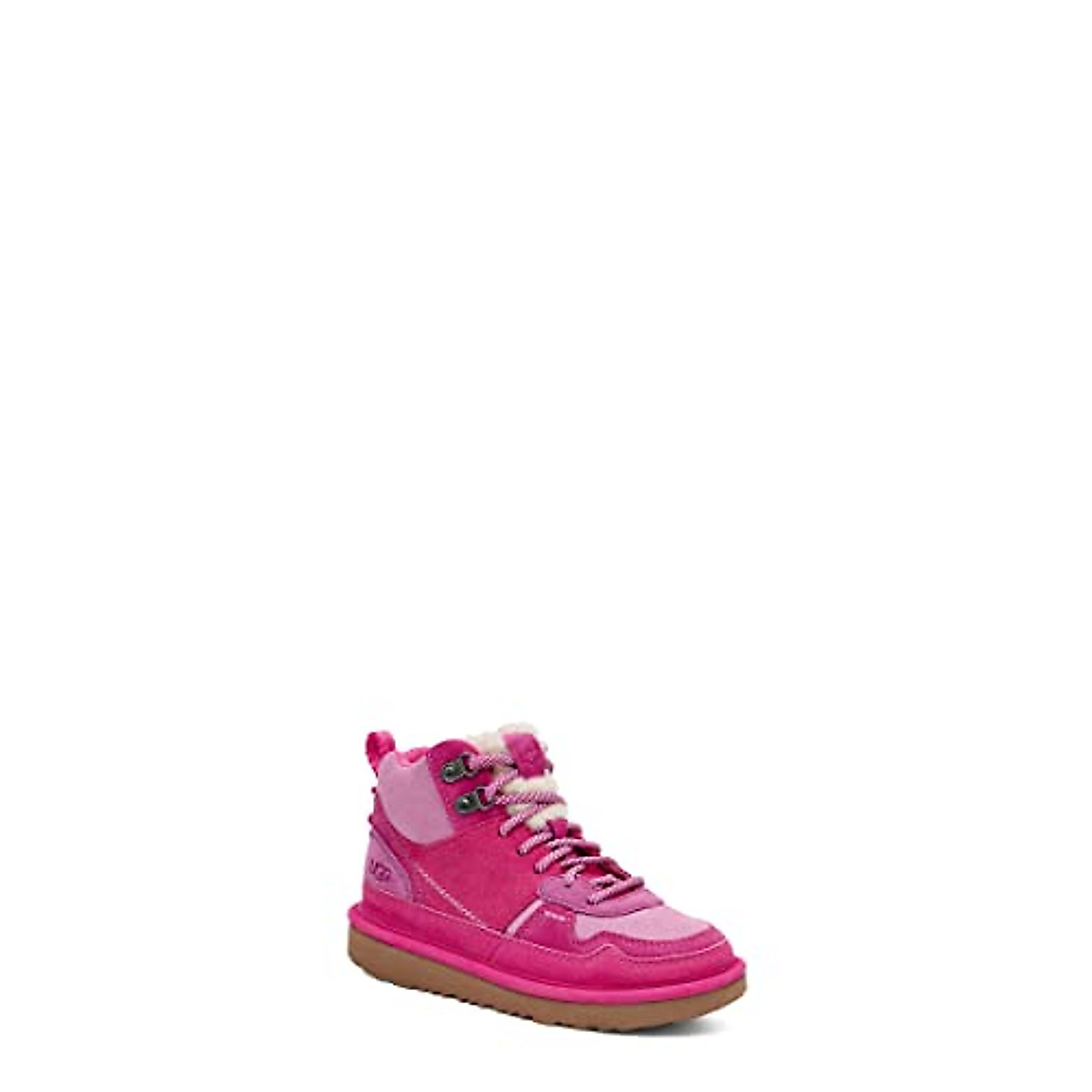UGG Unisex-Child Highland Hi Heritage Sneaker, Raspberry Sorbet/Rock Rose, 8 Toddler