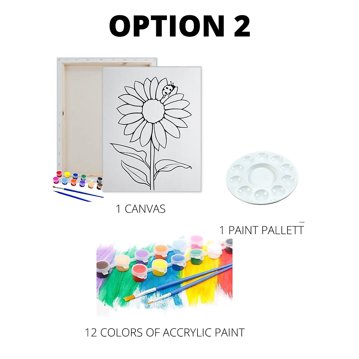 Essenburg Pre Drawn Canvas Paint Kit | Teen, Kids and Adult Sip and Paint Party Favor | DIY Date Night Couple Activity| Canvas Boards for painting| LADY OF THE DEAD (S 8x10 CANVAS ONLY)