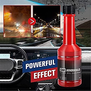 Hehimin Car Windshield Cleaner,Car Windshield Oil Film Cleaner,Glass Stripper Water Spot Remover for Cars,for Eliminates Coatings,Waxes,Polish and Restore Automotive Glass (2Pcs)