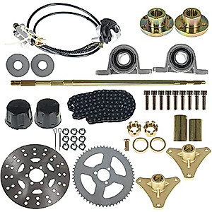labwork Rear Live Axle Kit with Brake Assembly & Chain Replacement for Drift Trike Go Kart 50cc 70cc 90cc atv quads 29 inch/740mm