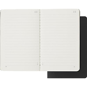Moleskine Cahier Soft Cover Smart Notebook, Ruled/Lined, Pocket (3.5" x 5.5") Black, Compatible w/ Moleskine Smart Pen, 56 Pages