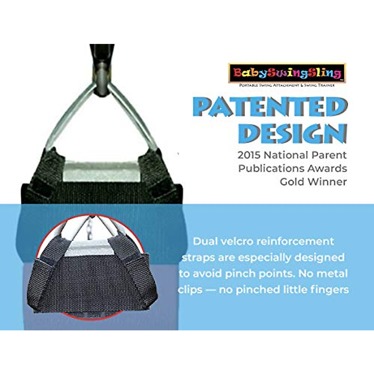 BabySwingSling – This Baby Swing Attachment Converts Standard Park Swings for Infants and Toddlers – Portable, Lightweight, Holds Up to 50 Pounds – Ideal for Swing Training This Summer