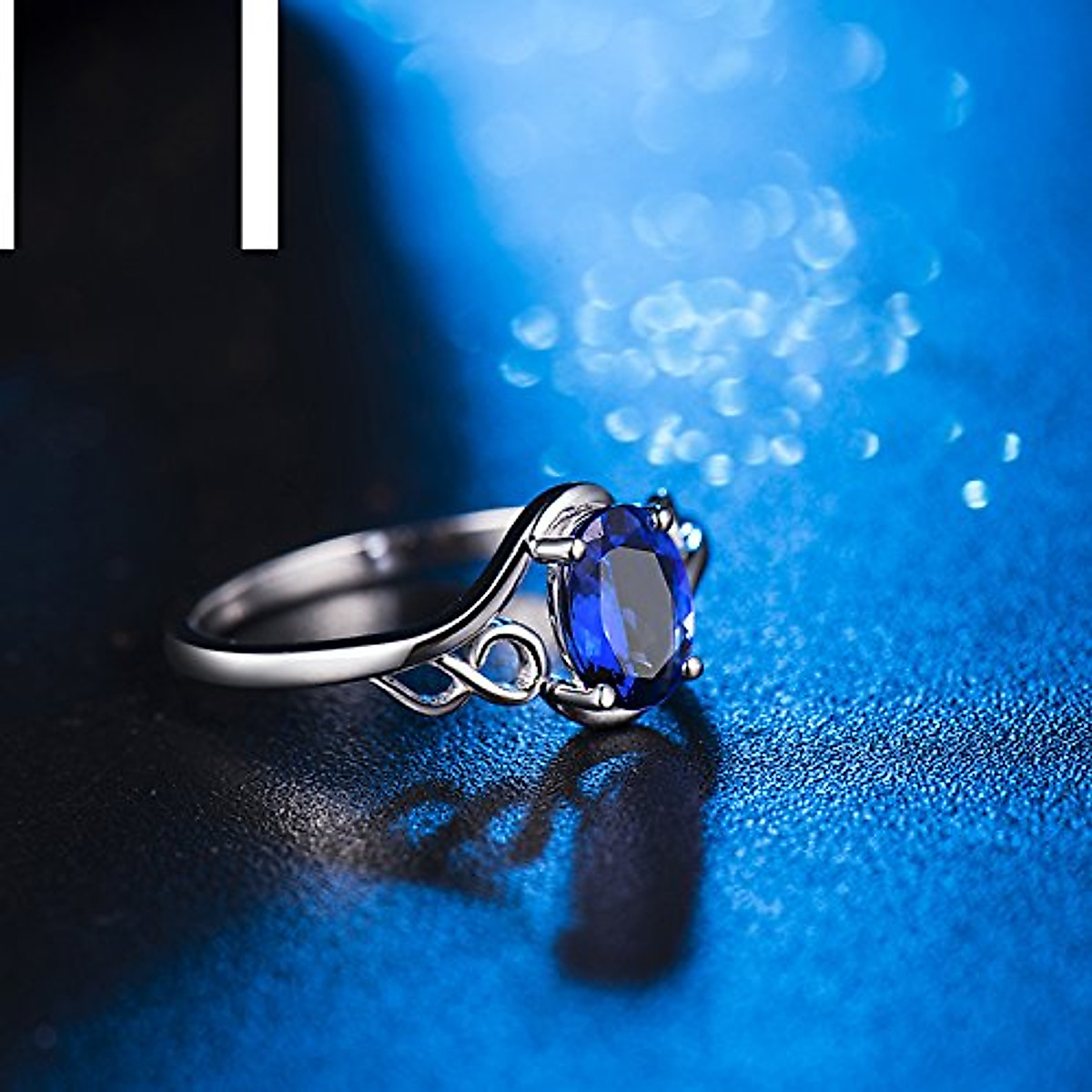 Lanmi 14K Yellow White Gold Natural Blue Sapphire Rings Diamond Engagement for Women Promotion