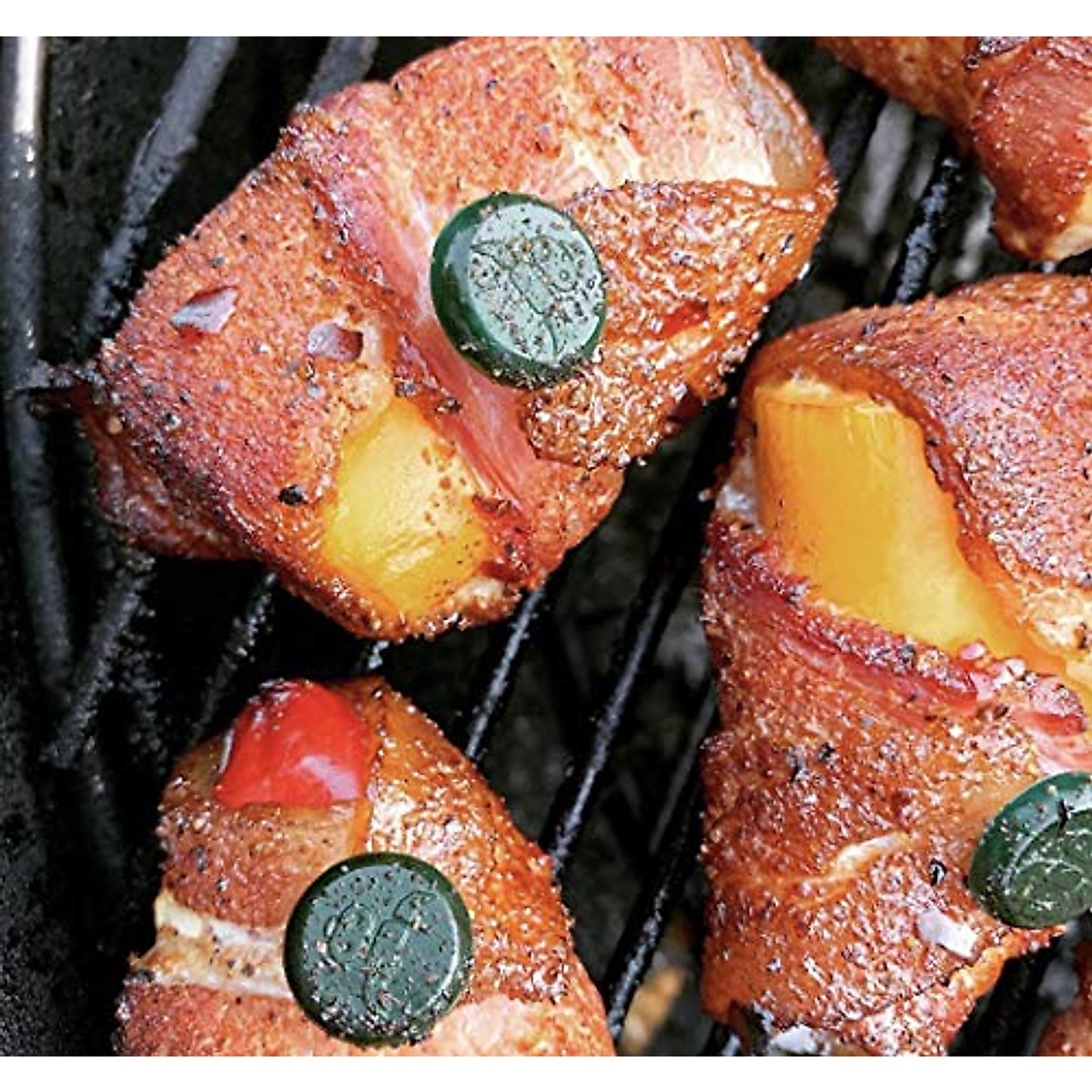 Steak Pinz - Grill Safe, Reusable Nylon Food Markers for Marking Desired Grilling Temperature, Spiciness, or Marking Dietary Restrictions - Made in The USA. (Pack of 32 Pinz