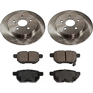 KISIMI Rear Brake Disc Rotors and Pads Kit Fits Prime (Cast Iron)