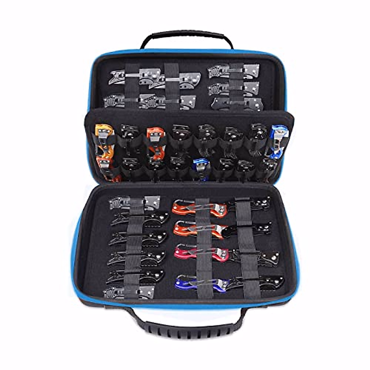 62 Slots Knife Case, Pocket Knife Display Case, Knife Organizer, Knife Roll, Pocket Knife Holder, Pocket Knife Storage Case, Knives Collection Protector For Hiking, Hunting, Camping Outdoor(Only Bag)