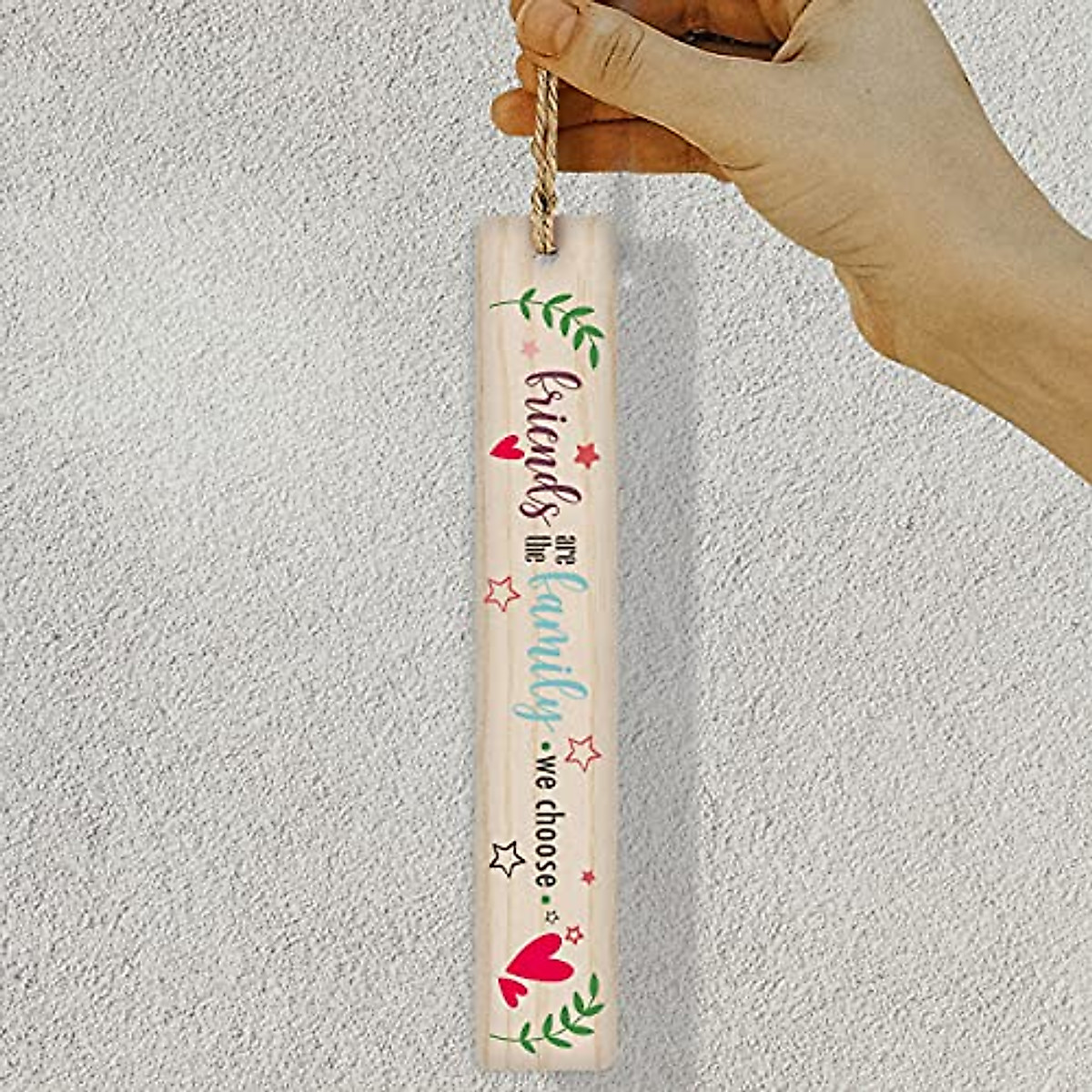 Wooden & Antique - Friends are The Family we Chose - Wooden Bookmarks, Custom Wooded Signed Bookmarks for Women, Book Markers for Men, Bookmarks for Book Lovers.