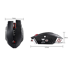 ZL50 Sniper Edition Laser Wired Gaming Mouse - 11 Programmable Buttons - Light Strike Optical Switches and Wheel - X'Glide Mouse Feet - Adjustable 8200 CPI/DPI - Wired USB Black