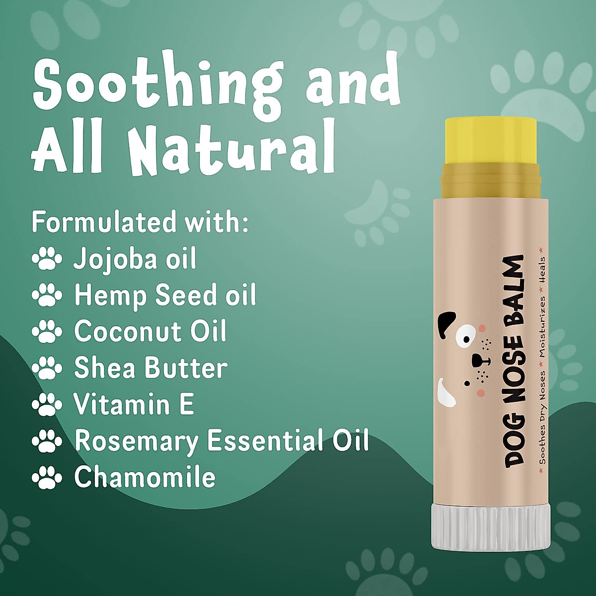 Evergreen Pet Supplies [3 Pack Dog Nose Balm for Soothing Relief from Dryness & Irritation – Snout Balm Provides Seasonal Protection – Nose Butter Dogs Relief Balm Made in USA - 0.15 oz Each