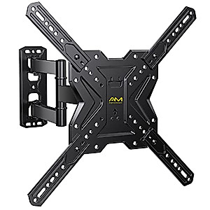 TV Wall Mount for Most 26-60 inch Flat/Curved TVs up to 77lbs, Full Motion Wall Mount TV Braket with Articulating arm Swivel Tilt Extension, Single Stud Corner TV Monitor Mount Max VESA 400x400mm