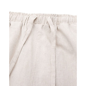 Bonnorth Womens Wide Leg Trousers for Women Golf Flowy Capri Pants for Women Boho Lounge Linen Palazzo Pants Women's Lounge Oversized Sweatpants Pants Khaki XL