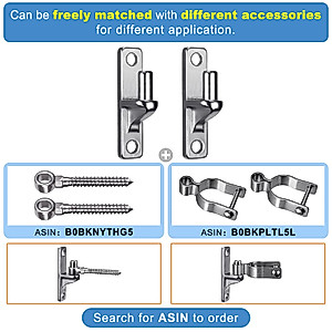 Insaga Cast Gate Hinges Heavy Duty, 304 Stainless Steel Wall Mount Gate Hinge with 5/8'' Pin, Durable Farm Gate Hinge, Non-Welded Fence Gate Hinge, Chain Link Fence Hinge, 2Pcs
