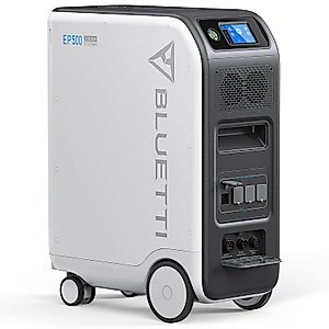BLUETTI Solar Generator EP500Pro with 3 PV350 Solar Panels Included, 5100Wh LiFePO4 Battery Backup w/ 5 3000W AC Outlets, 2400W MPPT Solar, UPS Power Station for Home Use, Power Outage, Emergency