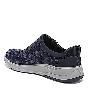 BZees Womens Tag Along Slip-On Sneaker Navy Floral 8.5 W