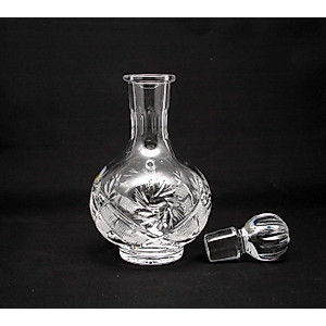 Vodka Set Russian Cut Crystal 12 Oz Carafe Decanter & 6 Crystal Shot Glasses 35 Ml 1.2 Oz
