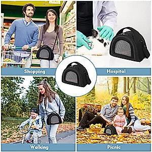 YUDODO Hamster Carrier Guinea Pig Carrier Bag Small Animal Sugar Glider Pouch Gerbil Hedgehog Portable Travel Carrier Outdoor Hangbag Flying Squirrel Rat Carrier Black