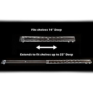 Adjustable Gondola Shelf Dividers - Retracting Item Organizer for Shelves 14" to 22" D - 50 Pack