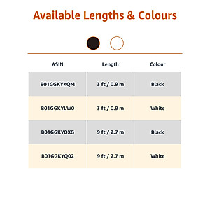 Amazon Basics USB Type-C to USB-A 2.0 Male Charger Cable, 3 Feet (0.9 Meters), Black, 1 Count, 1-Pack, Laptop