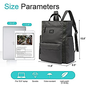 BASICPOWER Lightweight Casual Daypack 15.6 Inch Water Resistant Laptop Backpack for Men and Women