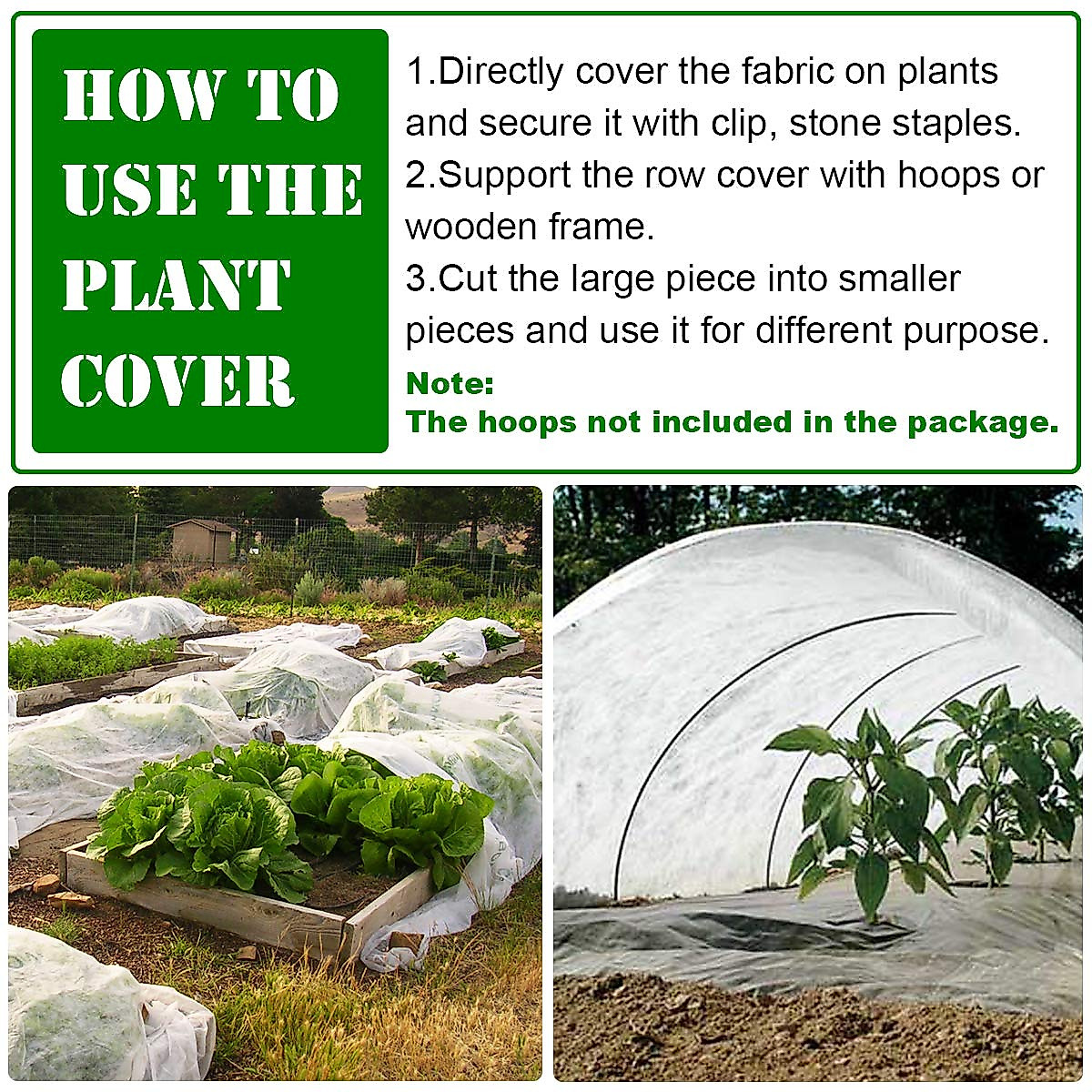 Plant Covers, 8Ft x 24Ft Reusable Floating Row Cover, 1oz Freeze Protection Plant Blankets for Cold Weather, Garden Winterize Cover for Winter Frost Protection, Thickened 1 oz Garden Quilt Cover