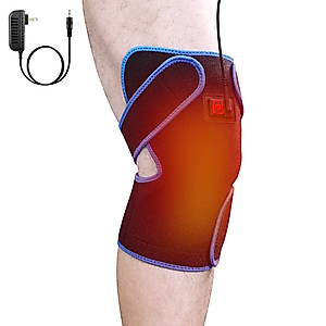 Knee Heating Pad, Heated Knee Brace Wrap, Heat Pad for Knee Pain Relief, Knee Fatigue, Arthritis, 3 Temperature Levels Gifts for Women Men