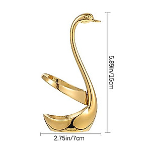 Kichvoe 1 Set Swan Base Spoon Holder Spoon and Fork Set Stand Organizer Fork Storage Rack Dinner Table Coffee Tableware Holder for Kitchen Decorative Wedding Parties