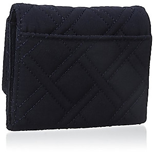 Vera Bradley Women's Microfiber Petite Trifold Wallet, Classic Navy, One Size
