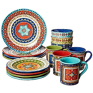 Certified International Monterrey 16 pc. Dinnerware Set, Service for 4, Multicolored