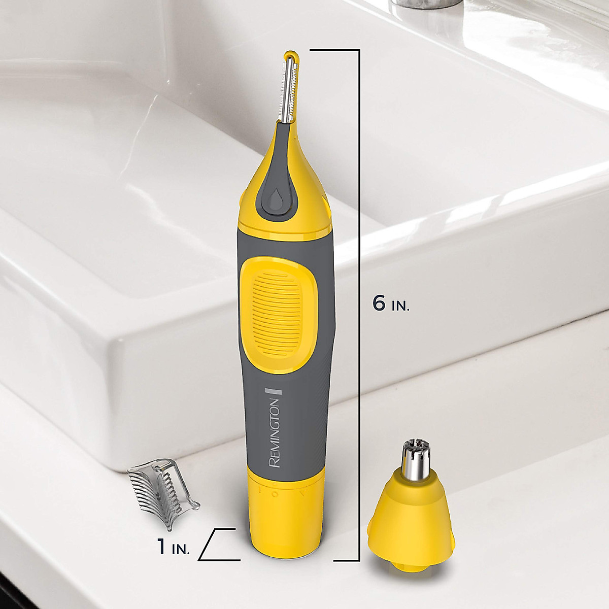Remington Remington Virtually Indestructible Nose, Ear & Brow Trimmer, Yellow, NE3871