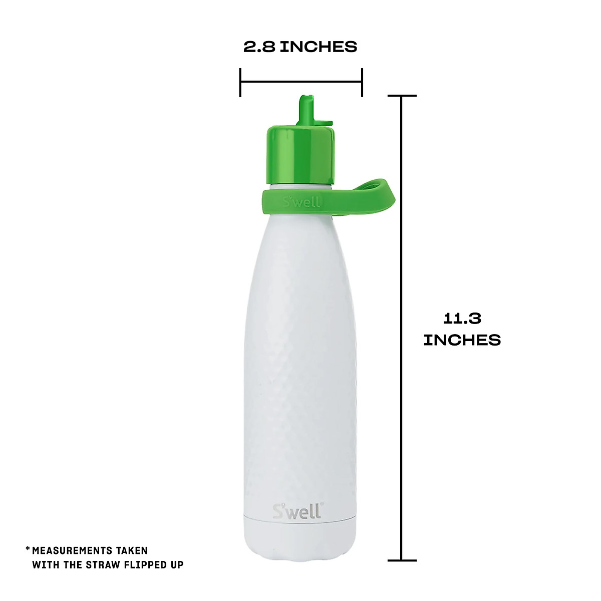 S'well Stainless Steel Water Bottle with Flip Straw Cap and Handle, 17oz, Hole In One, Triple Layered Vacuum Insulated Containers Keeps Drinks Cold for 36 Hours and Hot for 10, Perfect for On the Go